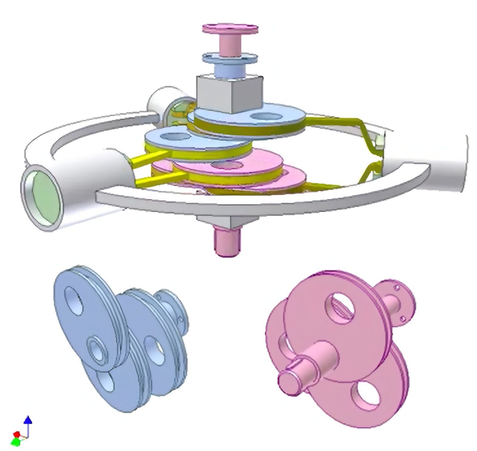 Coaxial propeller drive selector mechanism - GrabMechanism.com