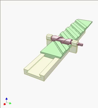 Helical wedge rack drive - GrabMechanism.com