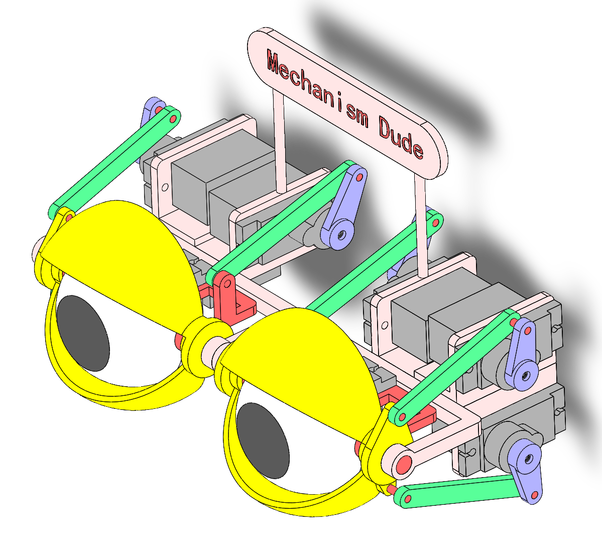 Robotic eyes blink and track - GrabMechanism.com