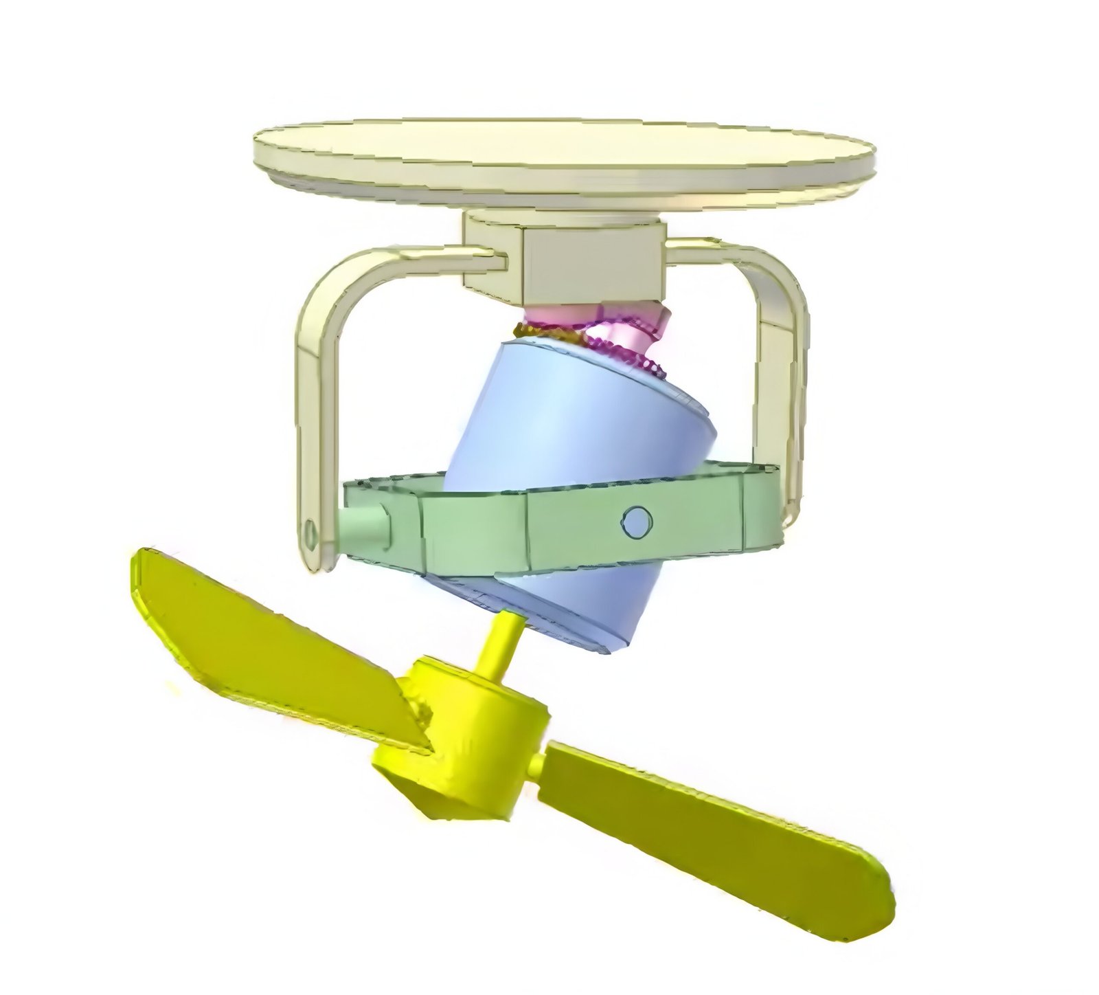 Self-balancing ceiling fan drive mechanism - GrabMechanism.com