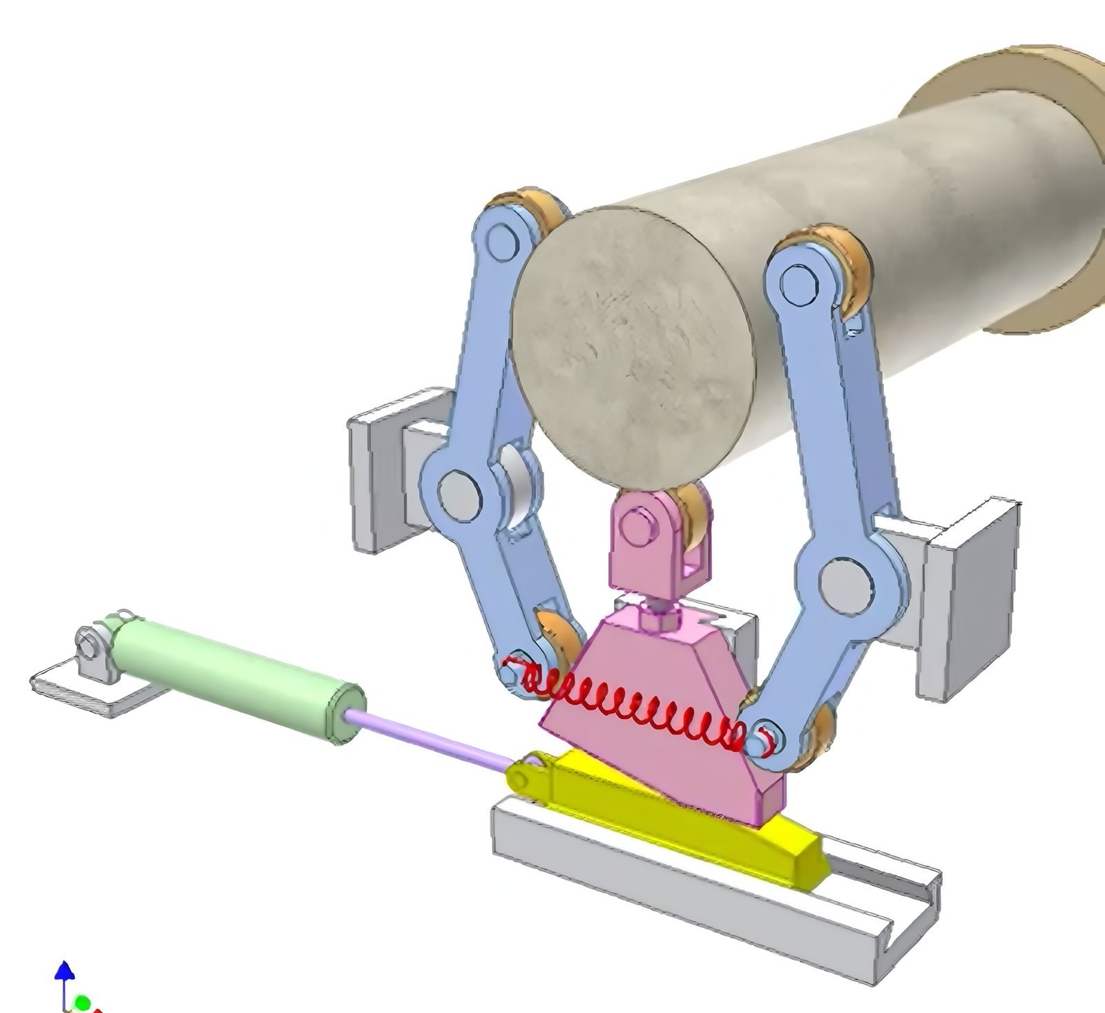 Self-centering triple-roller rest - GrabMechanism.com