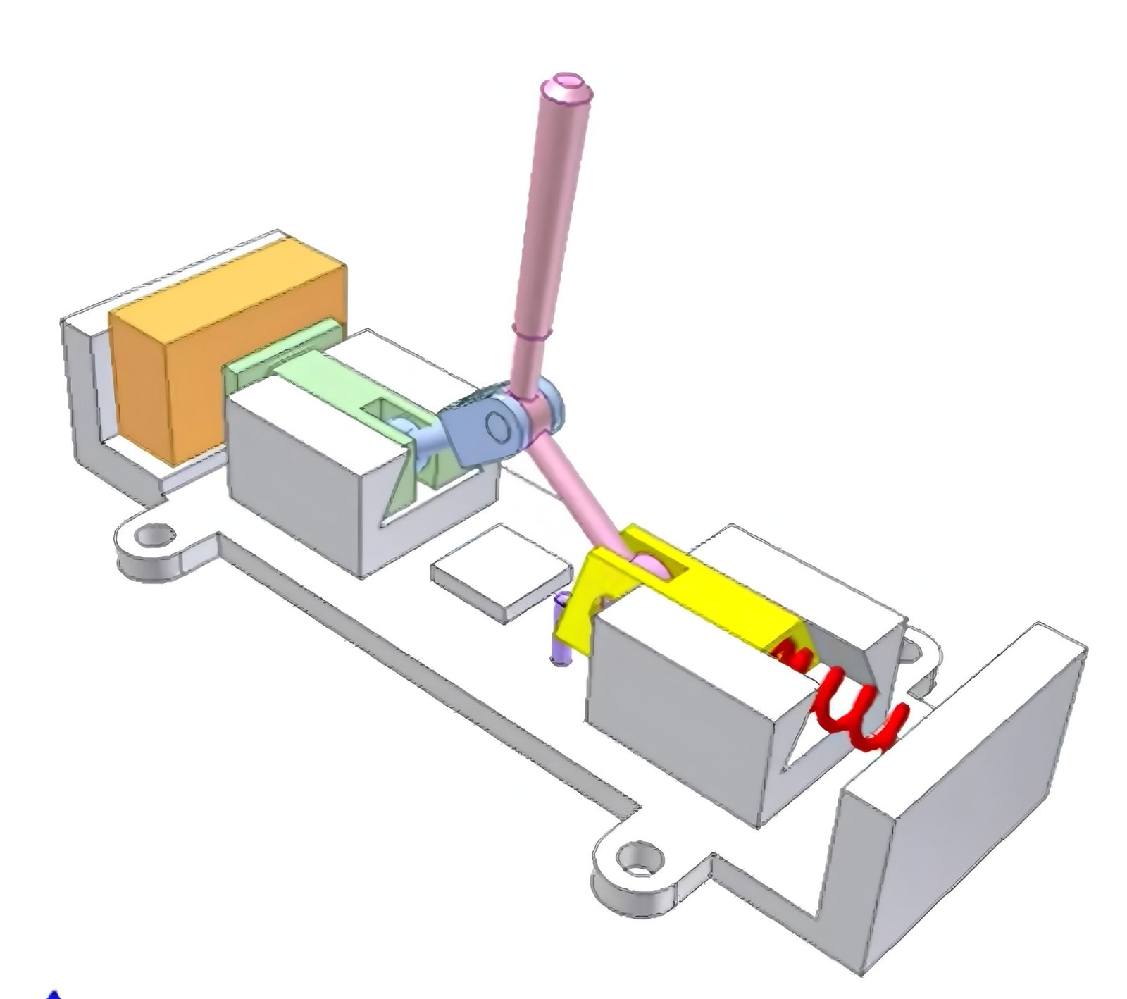 Spring-loaded toggle locking mechanism - GrabMechanism.com