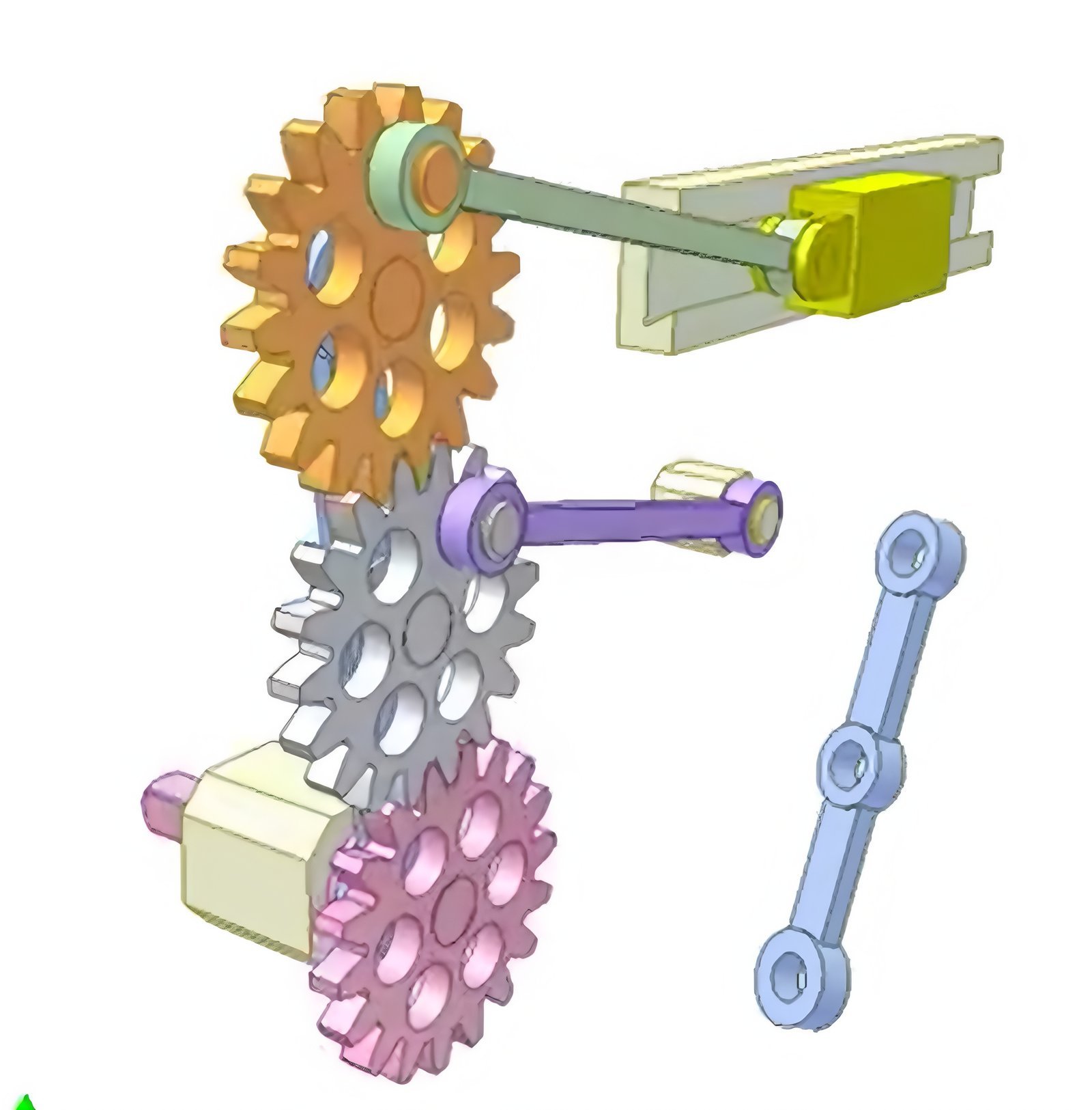 Three-gear stroke multiplier - GrabMechanism.com