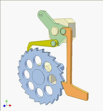 Alternating pawl lever ratchet - GrabMechanism.com