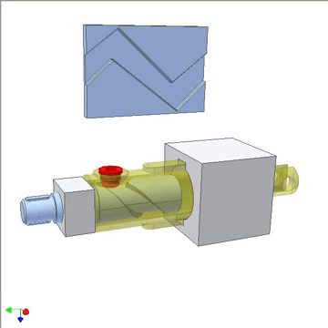 Grooved guide driven linear shuttle - GrabMechanism.com