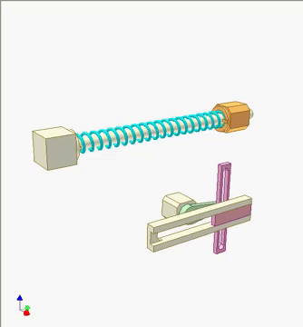 Harmonic motion by spring and linkage - GrabMechanism.com