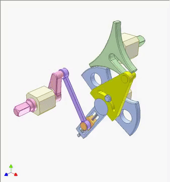 Geneva-driven oscillating arm - GrabMechanism.com