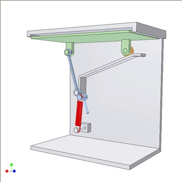 Hidden in-cabinet flap linkage - GrabMechanism.com