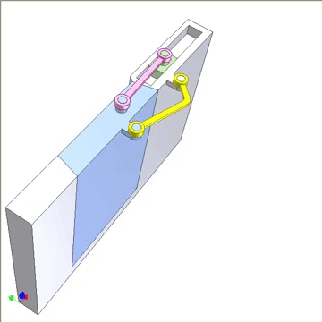 Side-shifting swing door linkage - GrabMechanism.com